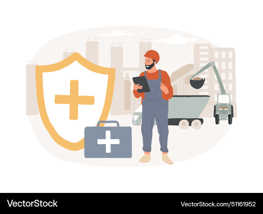 Occupational health isolated concept Royalty Free Vector