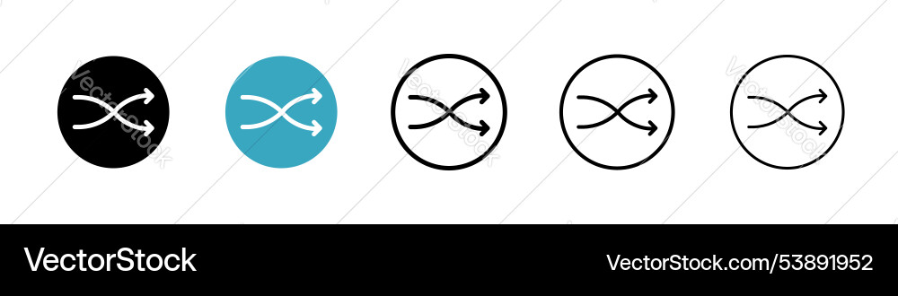 Shuffle icon set Royalty Free Vector Image - VectorStock