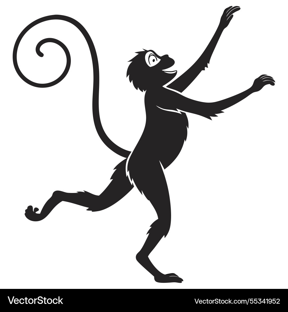 Simple monkey artwork Royalty Free Vector Image