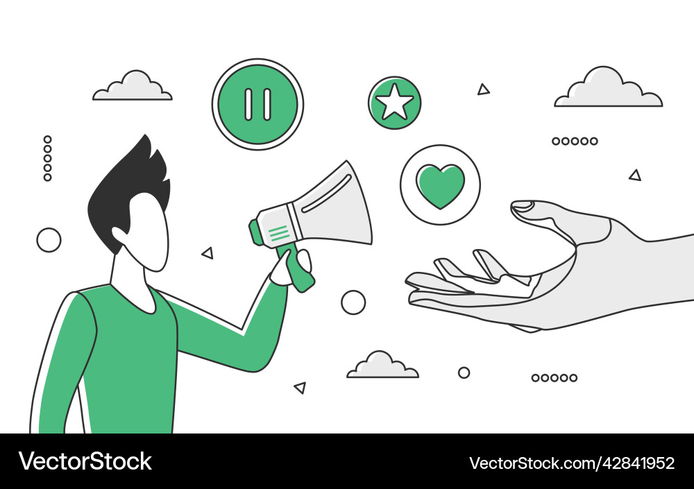 Social media likes and account popularity Vector Image