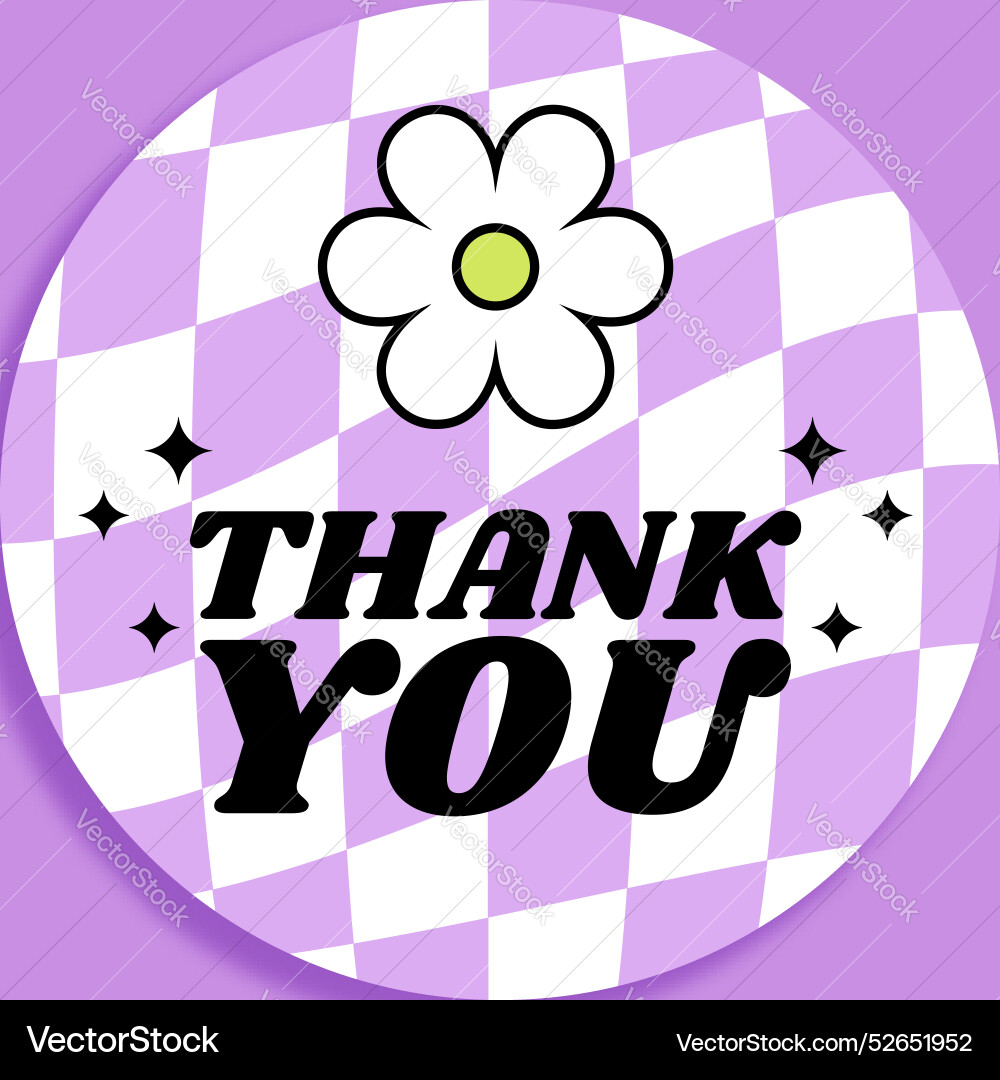 Thank you sticker template business packagi Vector Image