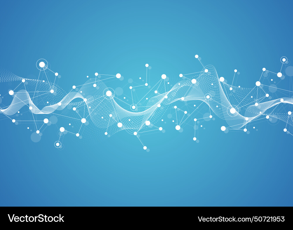 Abstract science template technology lines Vector Image