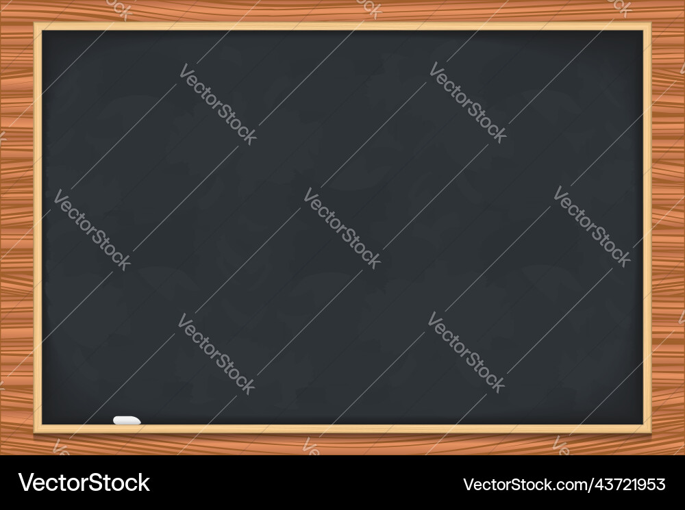 Blackboard on wood background Royalty Free Vector Image