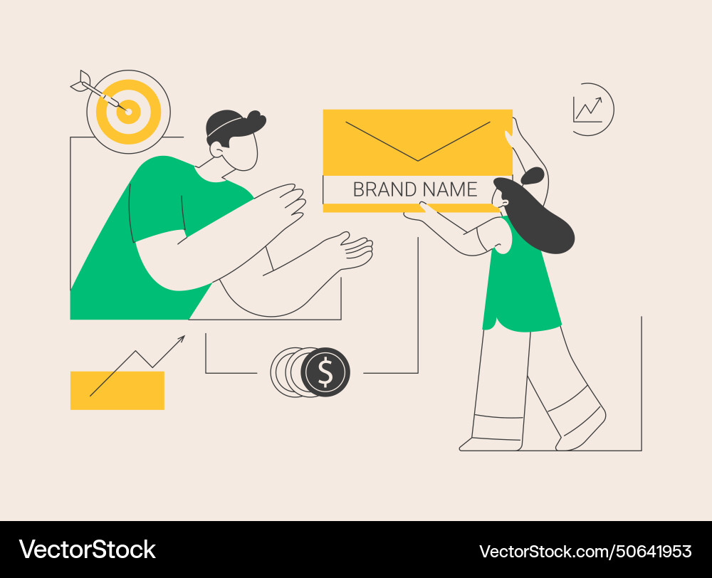 Brand name abstract concept Royalty Free Vector Image