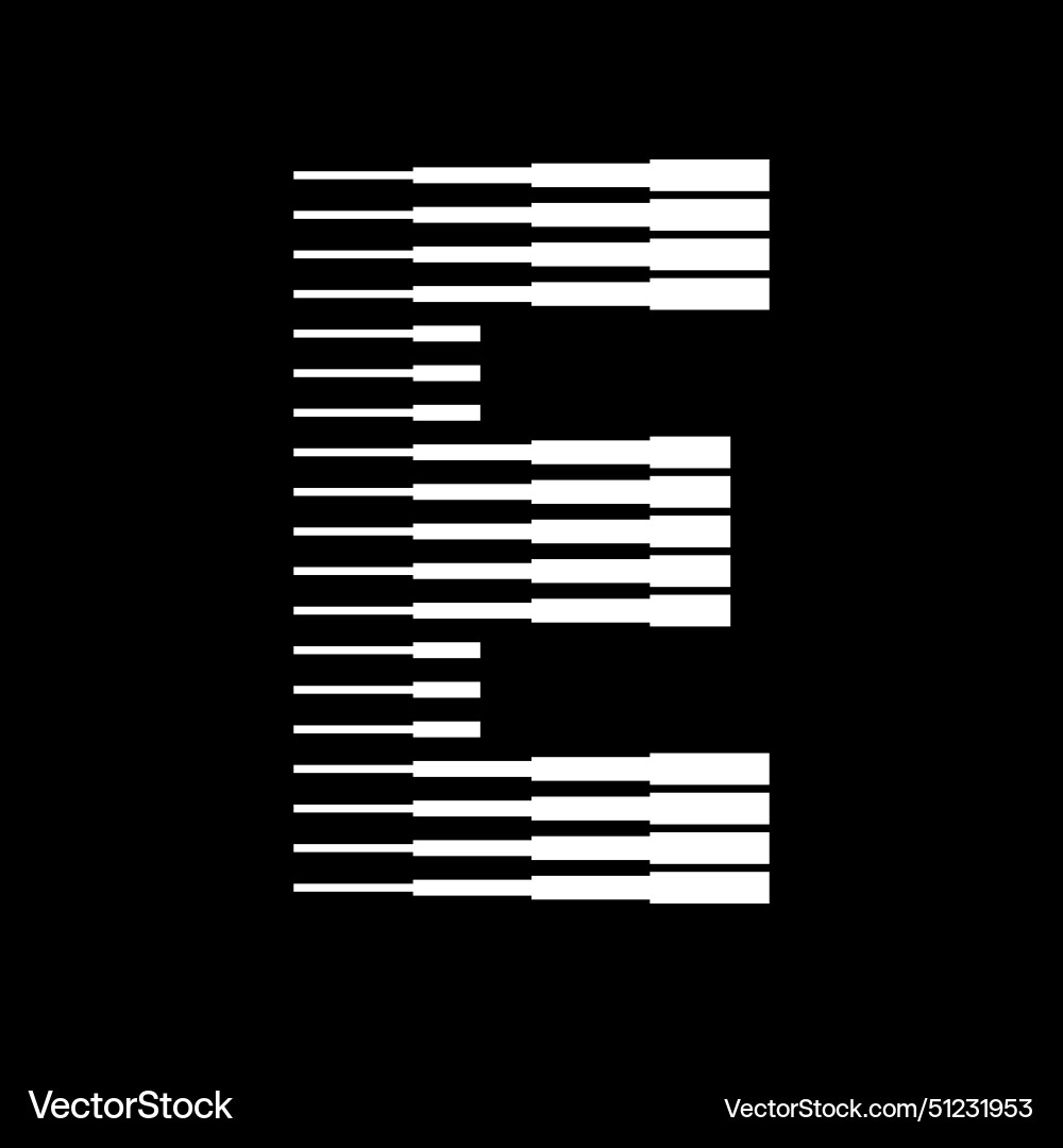 E letter lines logo icon Royalty Free Vector Image