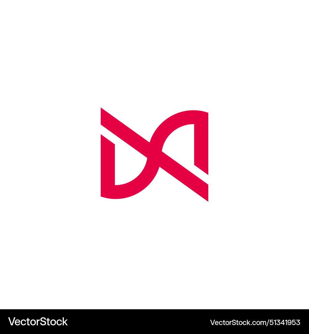 Letter dc curves geometric line logo Royalty Free Vector