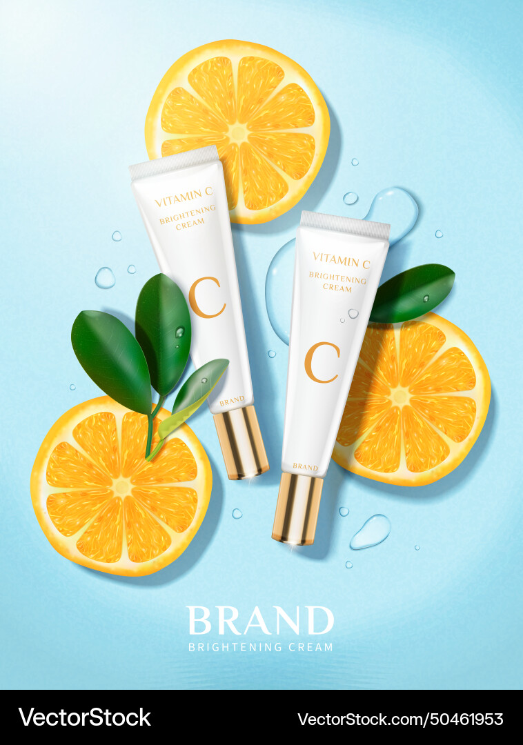 Skin care product ad template Royalty Free Vector Image