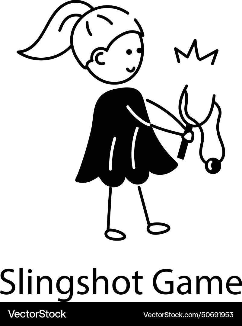 Slingshot game Royalty Free Vector Image - VectorStock
