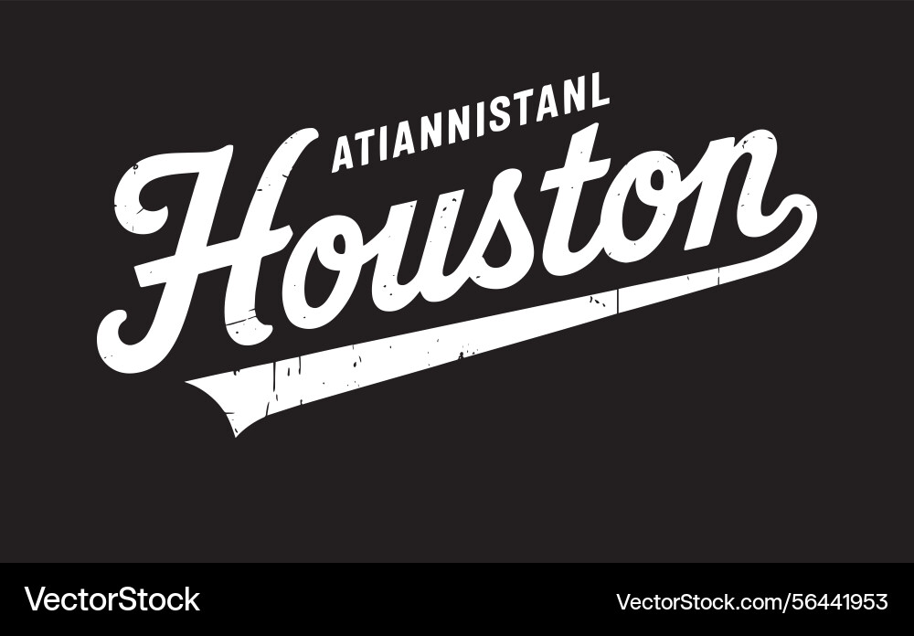 Vintage typography houston logo design Royalty Free Vector
