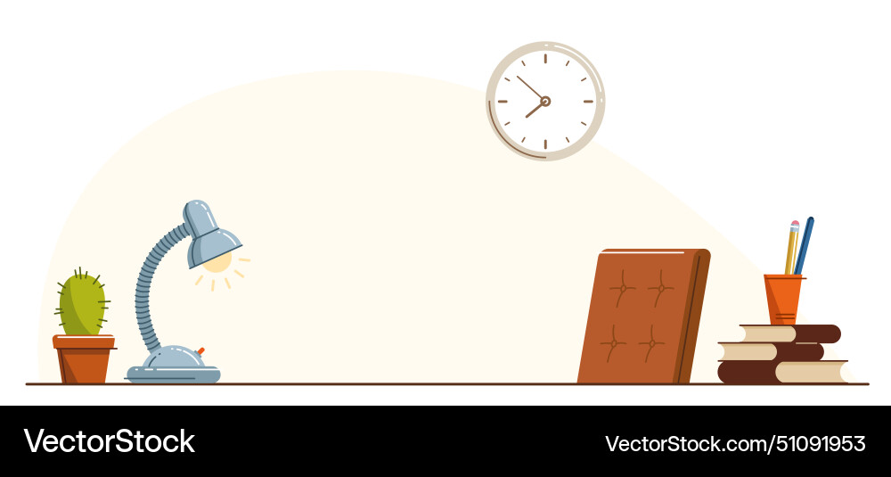 Workplace of intellectual worker employee Vector Image