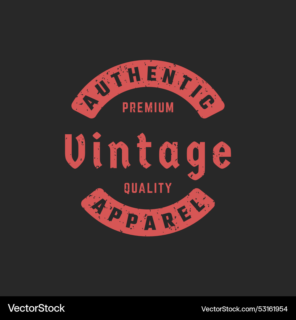 Authentic apparel perfect for t shirt design Vector Image