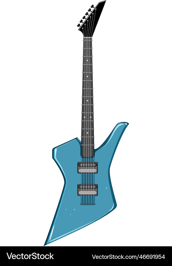 Classic electric guitar cartoon Royalty Free Vector Image