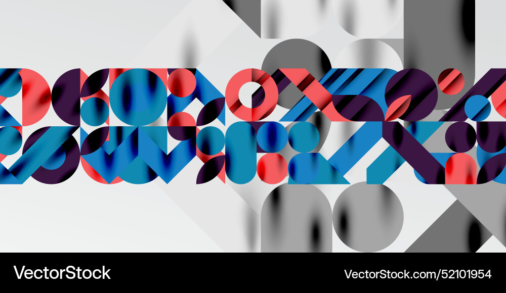 Colorful simple dynamic geometric forms circles Vector Image