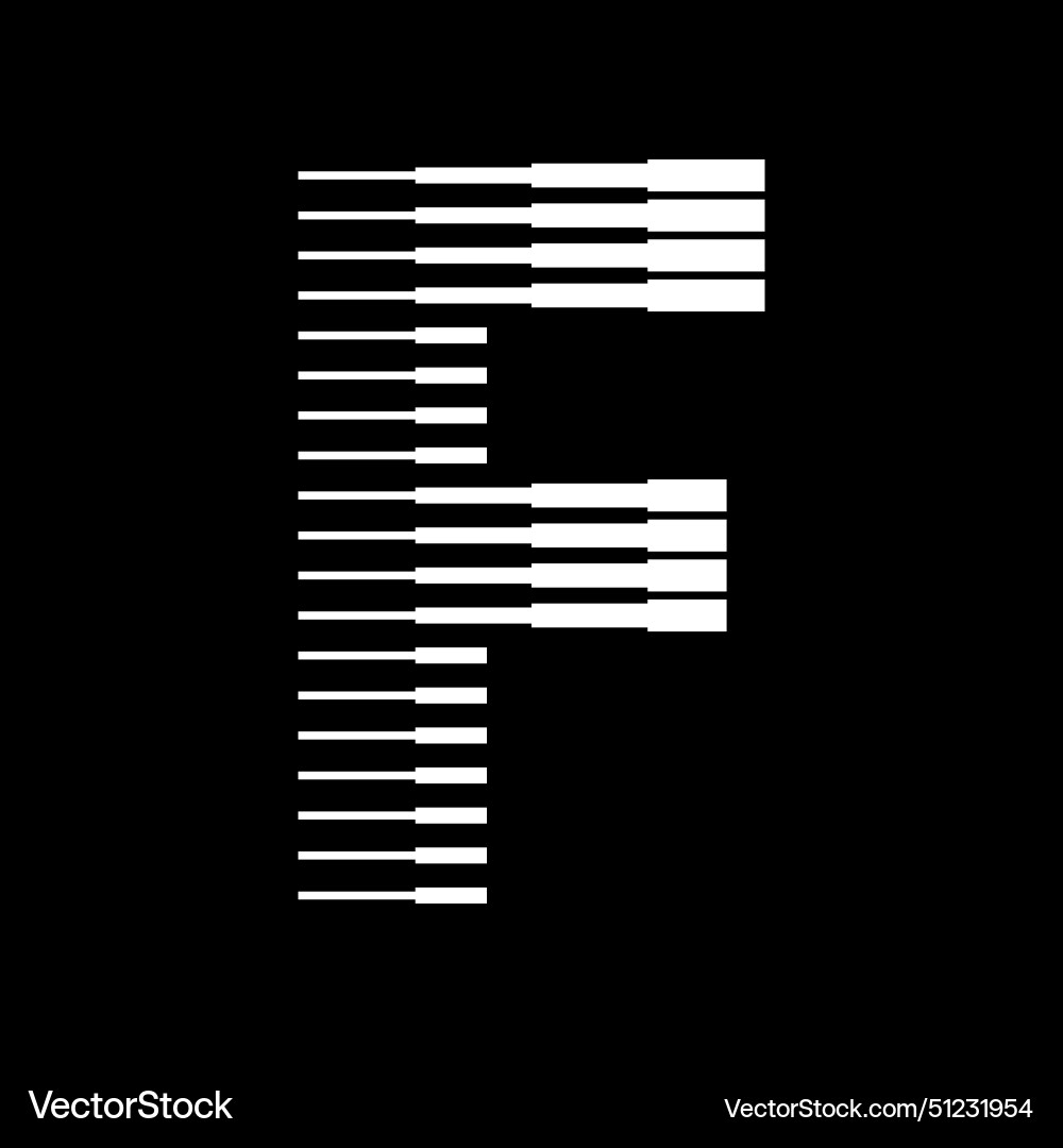 F letter lines logo icon Royalty Free Vector Image