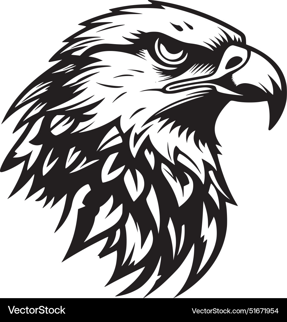 Falcon - black and white isolated icon Royalty Free Vector