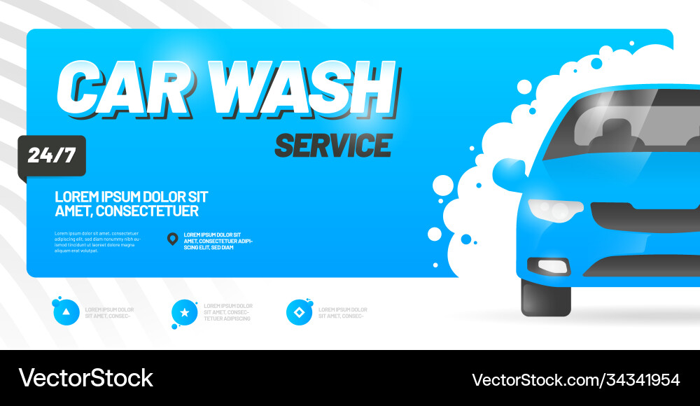 Layout design template for car wash service Vector Image