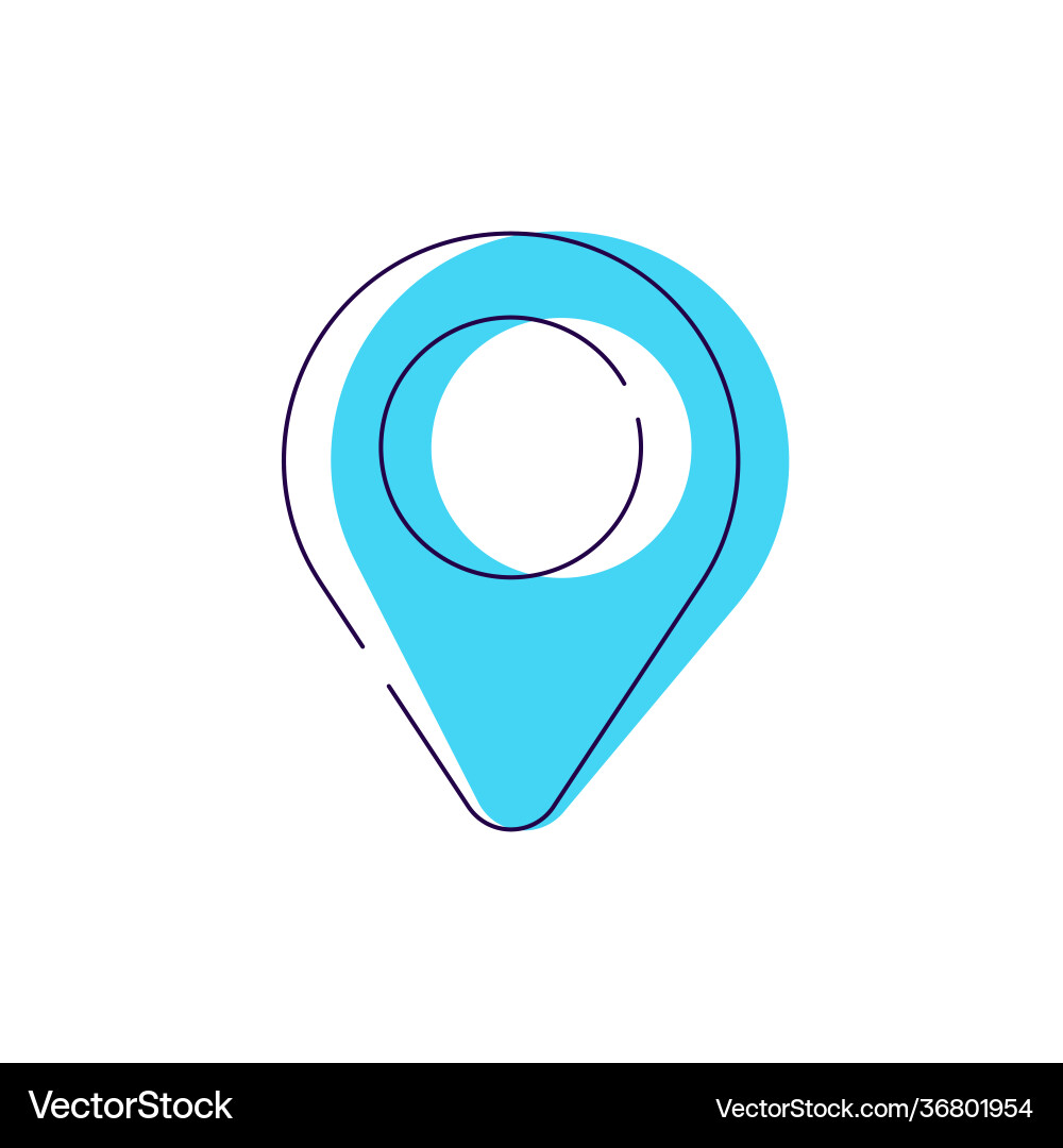 Location mark icon modern flat sign Royalty Free Vector