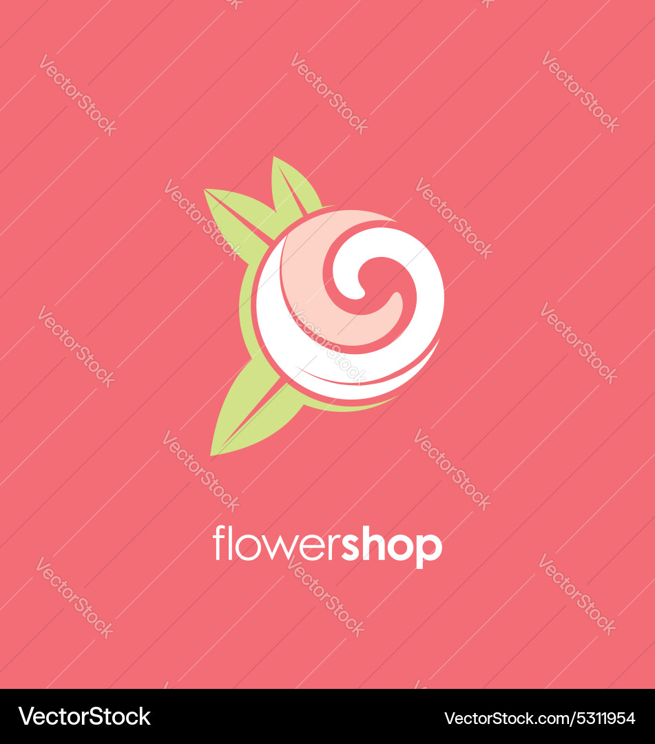 Rose Swirl Logo Royalty Free Vector Image - VectorStock