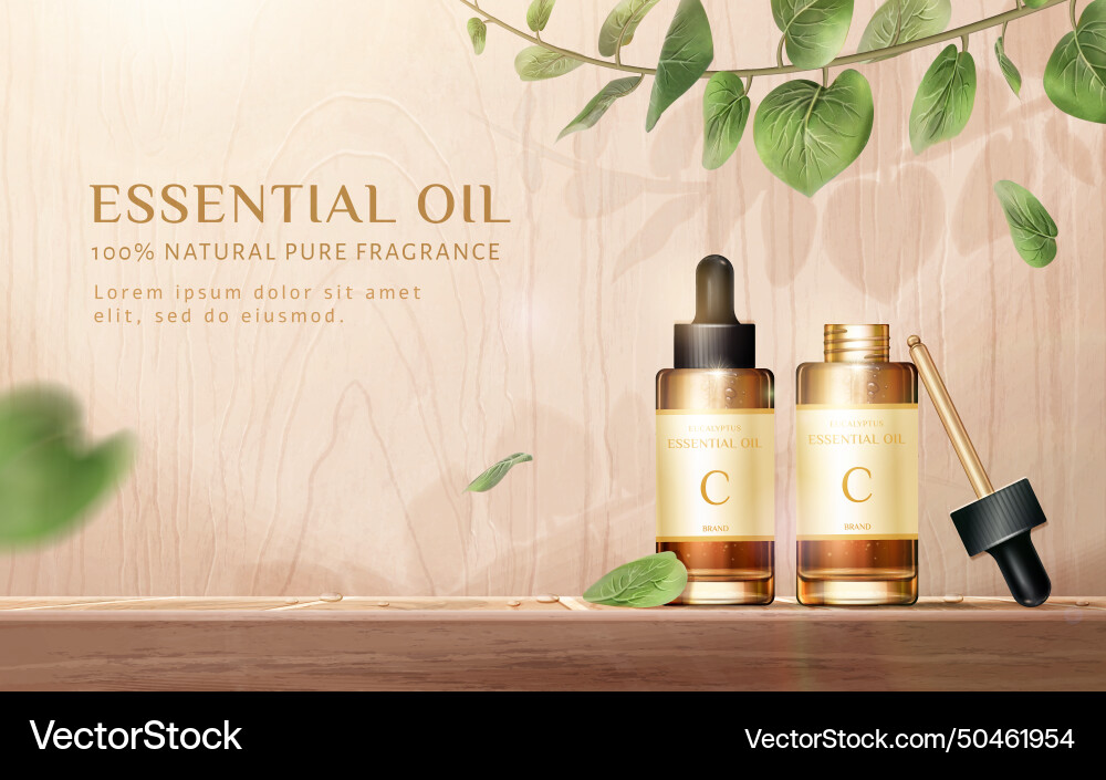 Skin care product ad template Royalty Free Vector Image