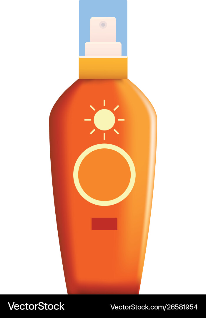 Sun bronzer bottle cosmetic product Royalty Free Vector