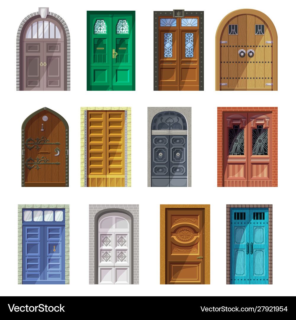 Vintage Castle Doors Royalty Free Vector Image