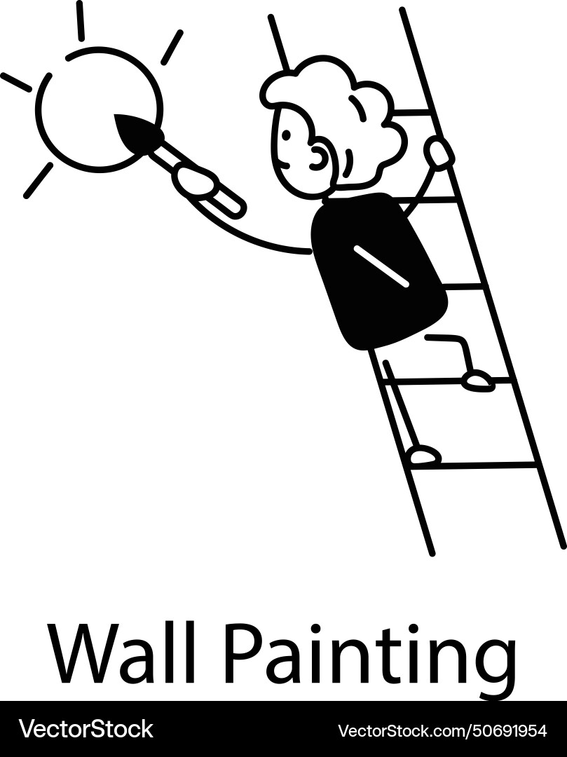 Wall painting Royalty Free Vector Image - VectorStock