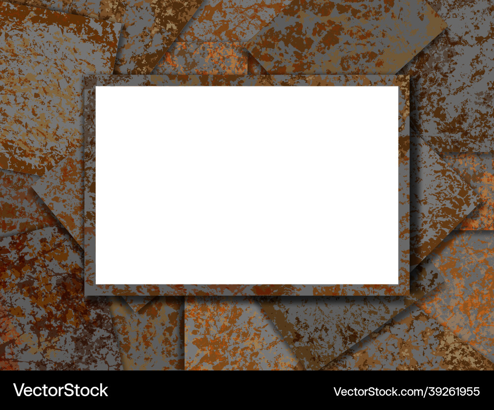 Abstract rusty metal with frame Royalty Free Vector Image