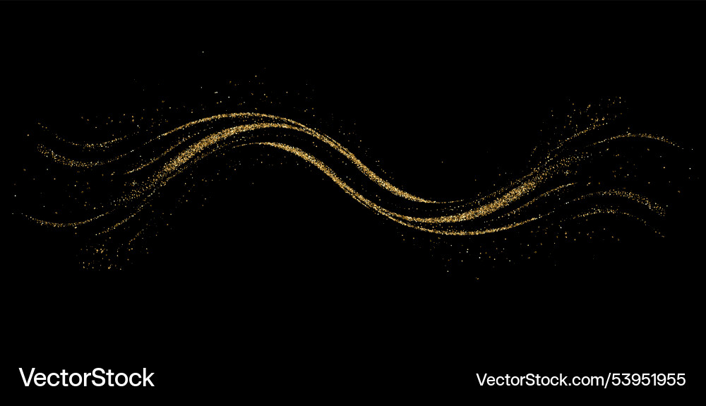 Abstract shiny gold glitter design element Vector Image