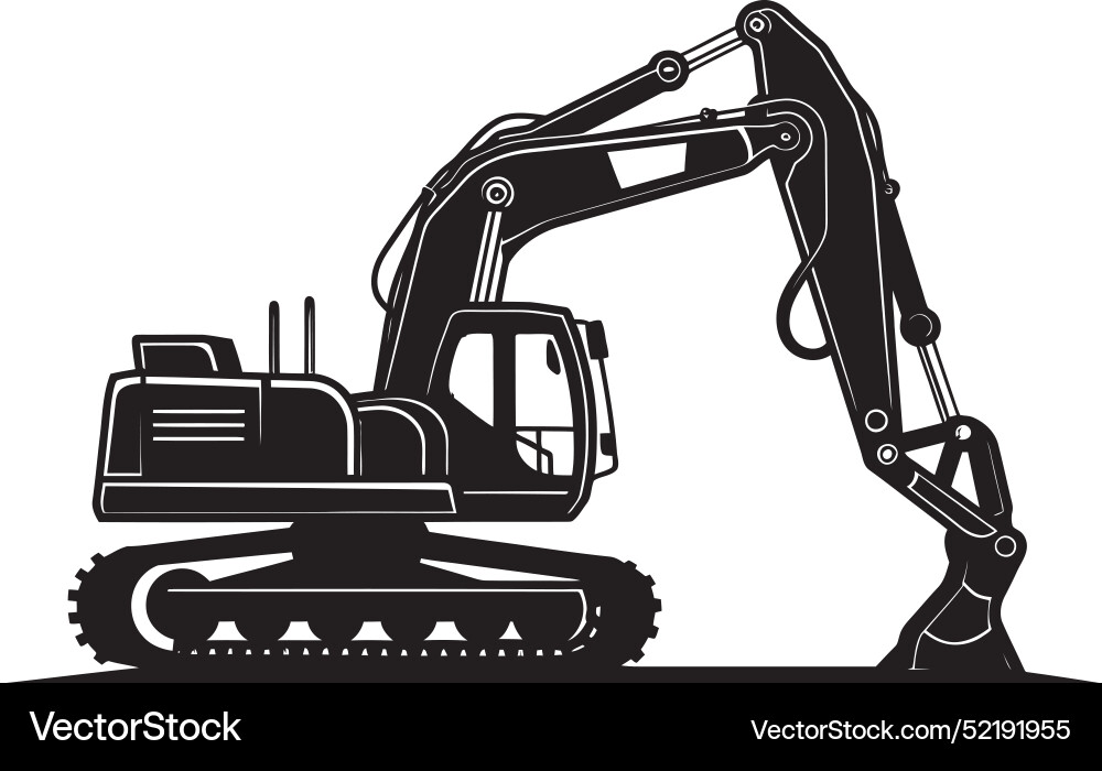 Art of precision digging mastering excavator Vector Image Art of precision digging mastering excavator Vector Image