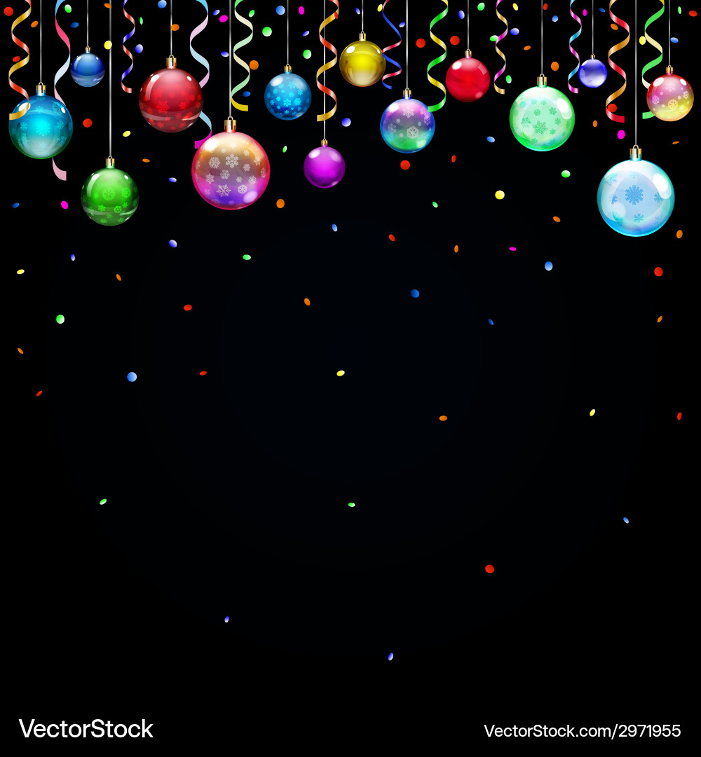 Christmas background with balls Royalty Free Vector Image