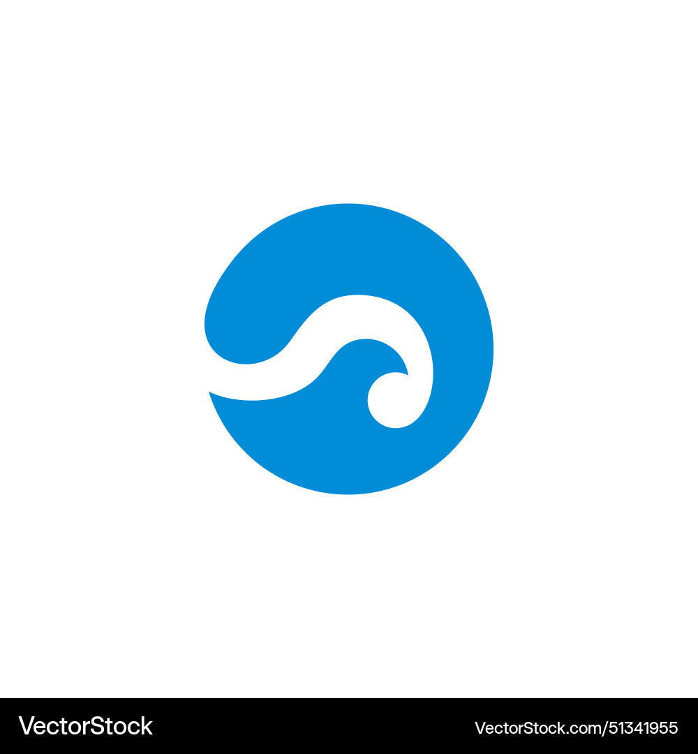 Circle motion waves blue logo Royalty Free Vector Image