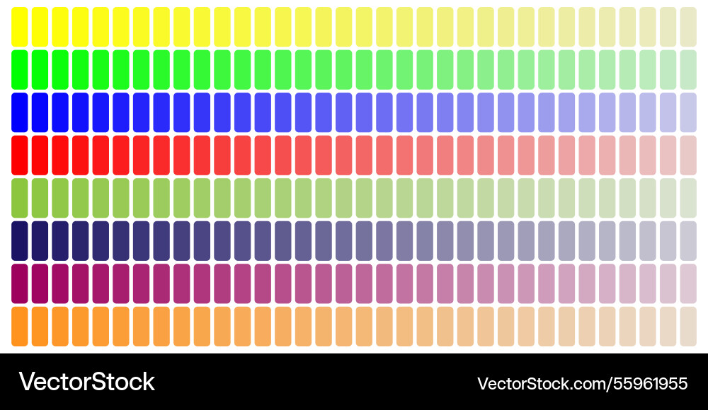 Color palette table shades Royalty Free Vector Image