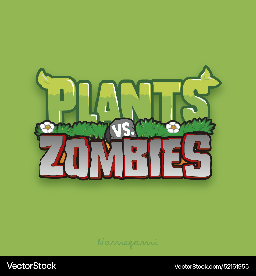 Plants vs zombies Royalty Free Vector Image - VectorStock