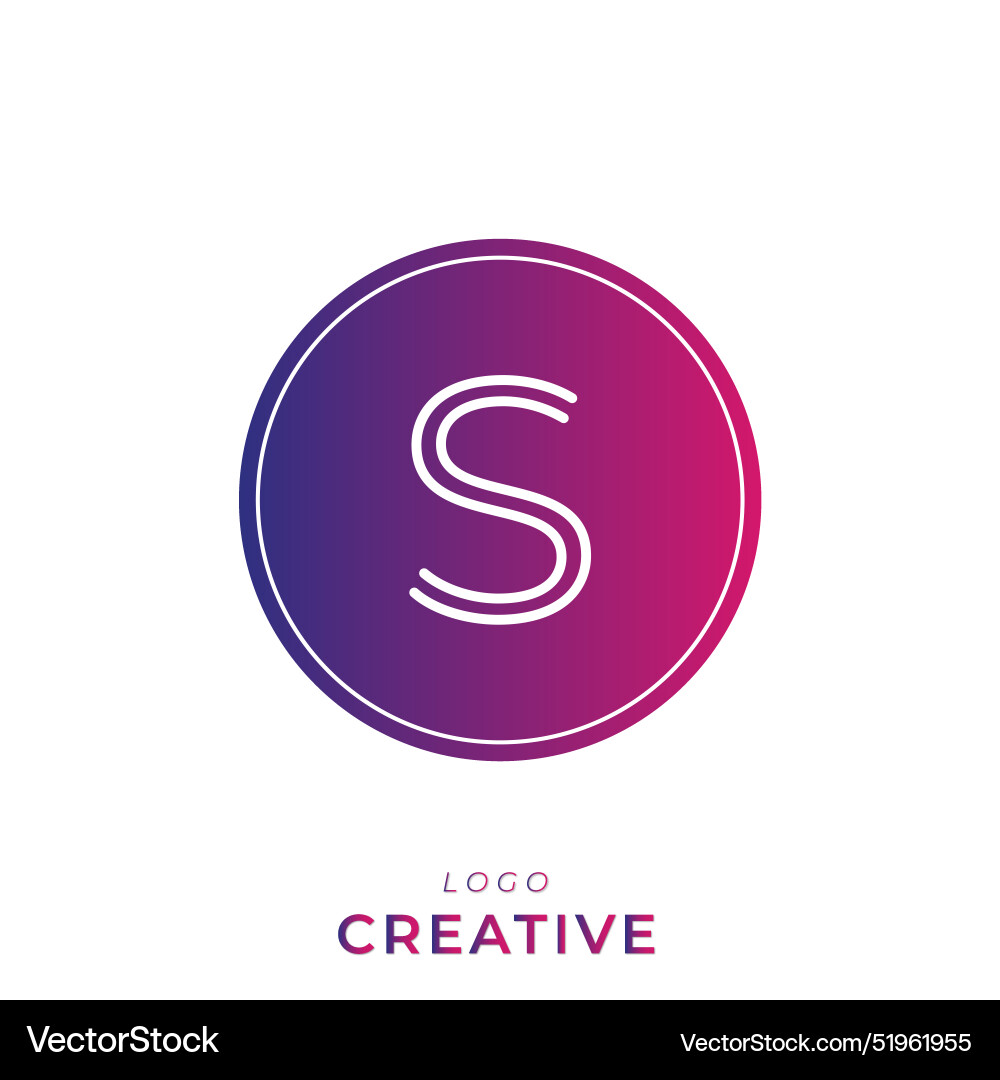 S creative latter logo design branding logo desig Vector Image