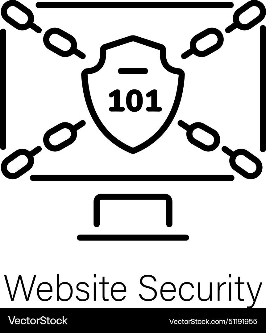 Website security Royalty Free Vector Image - VectorStock