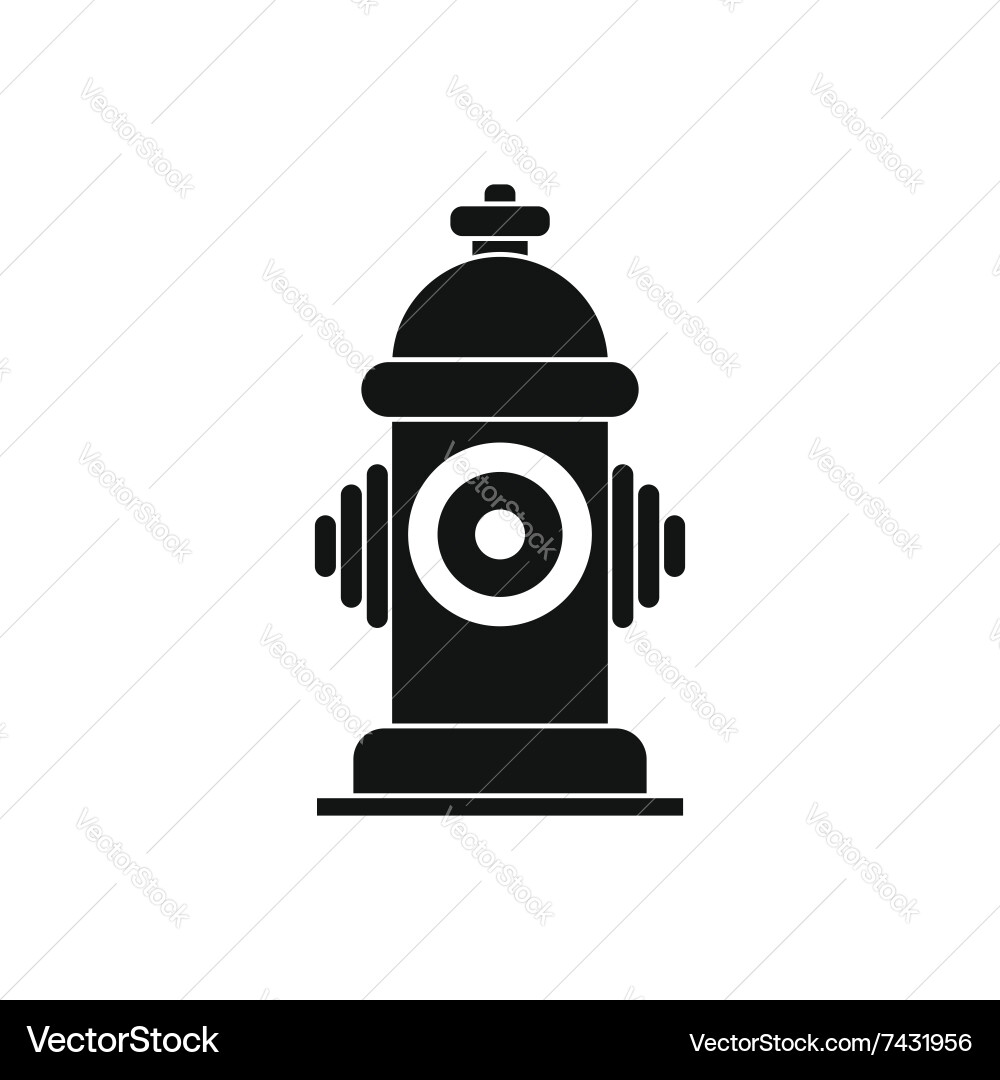 Black Fire Hydrant Icon Royalty Free Vector Image