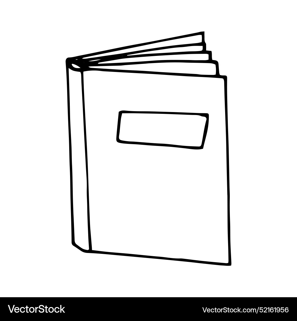 Book open icon sketch hand drawn doodle style Vector Image