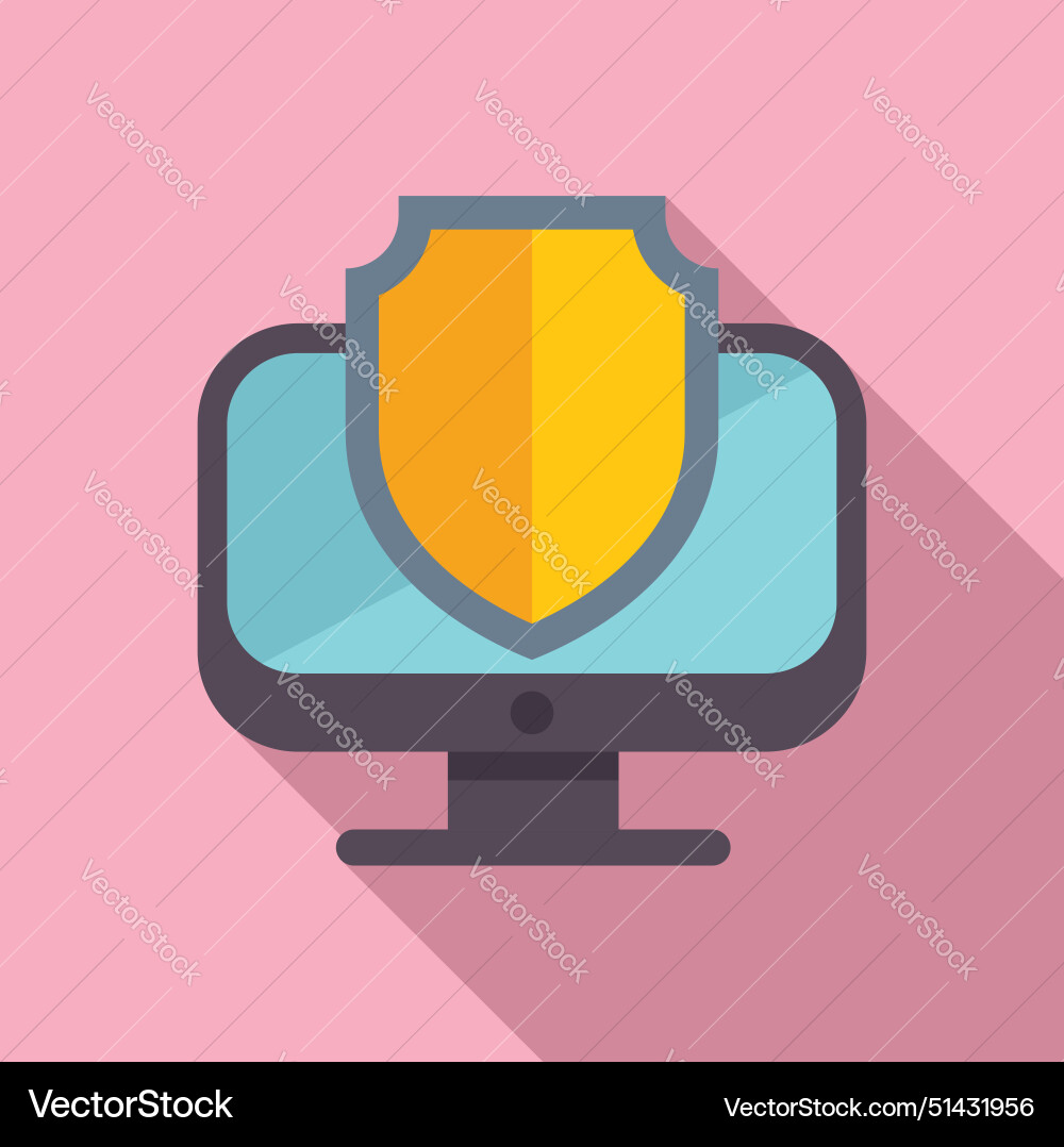 Computer security concept icon with shield Vector Image