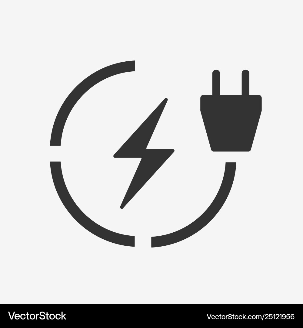 Electric car charging station flat icon Royalty Free Vector