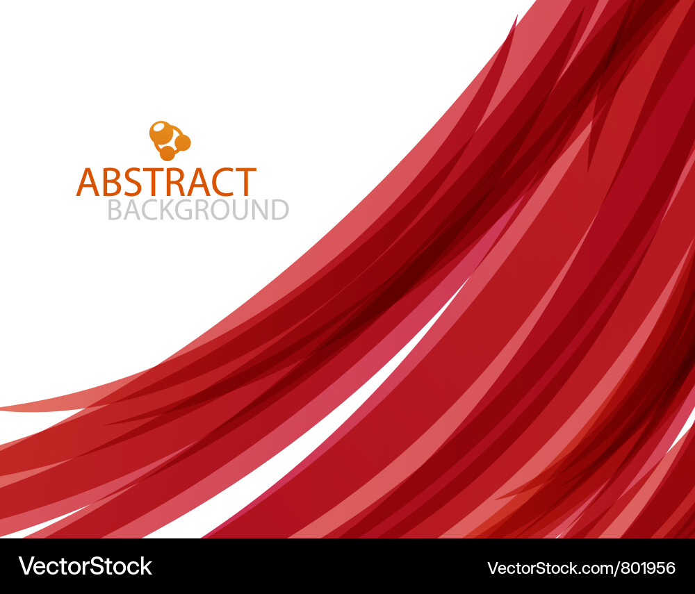 Red wave Royalty Free Vector Image - VectorStock