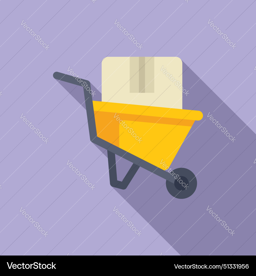 Shopping cart with box Royalty Free Vector Image