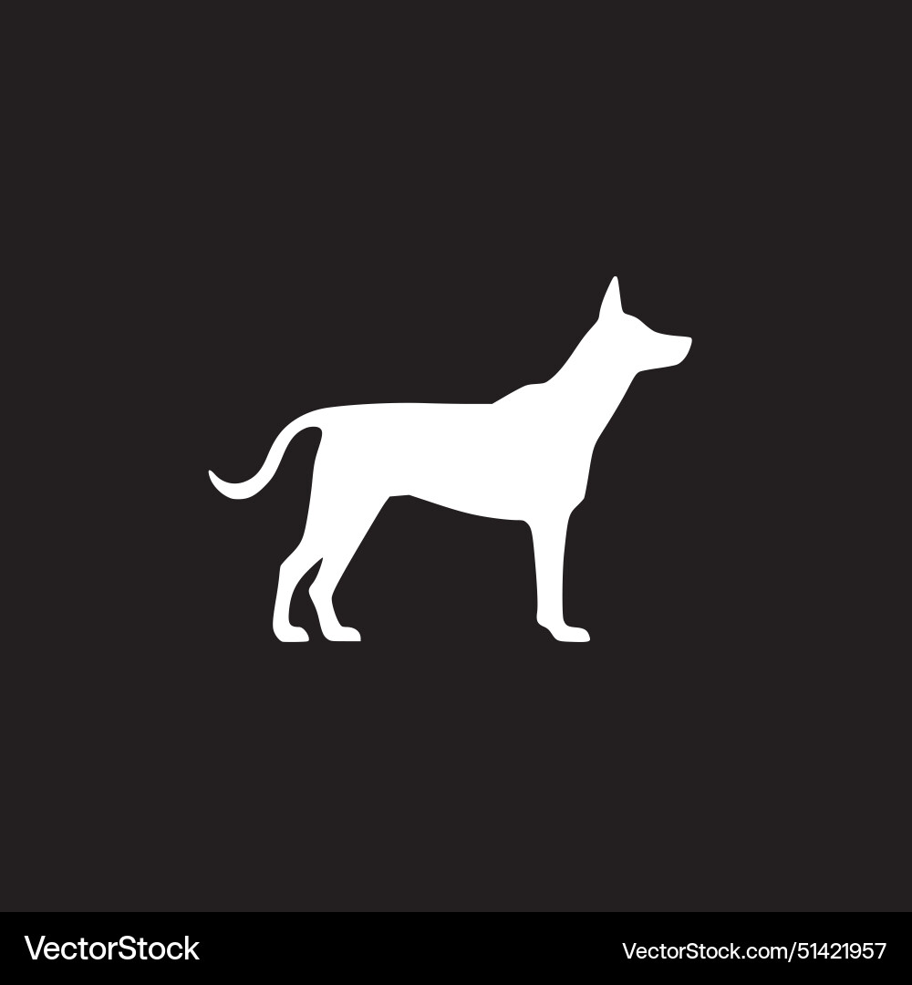 Australian kelpie - minimalist and flat logo Vector Image