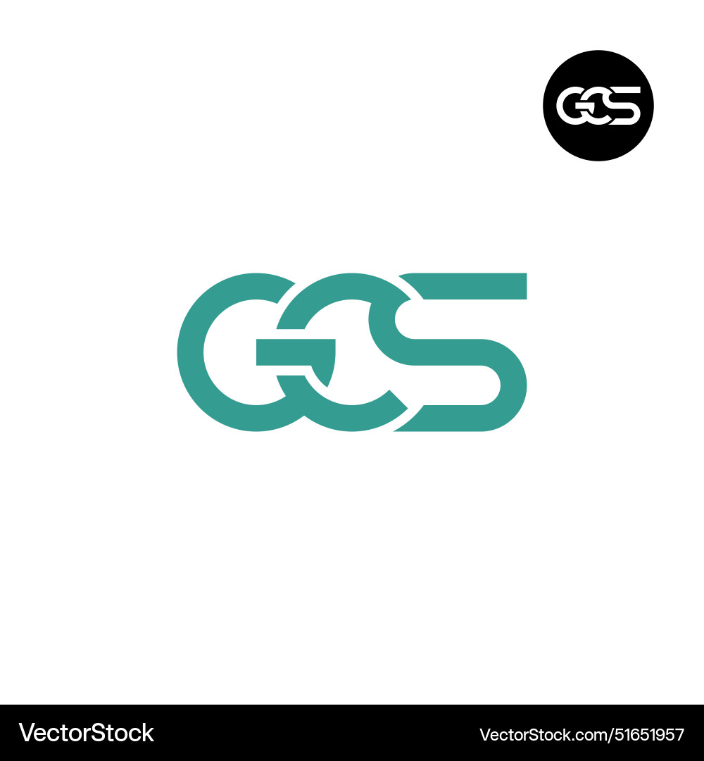 Gcs logo letter monogram design Royalty Free Vector Image