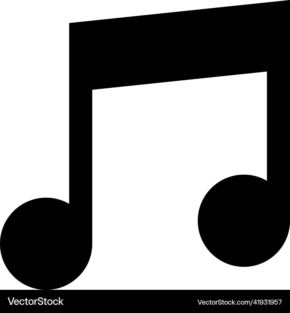 Music note icon melody symbol chords sign Vector Image