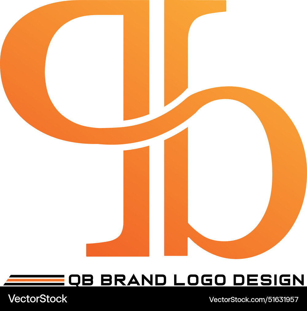 Qb letter logo bq design Royalty Free Vector Image