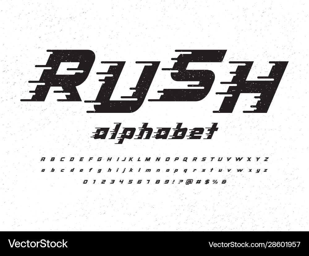Speed font Royalty Free Vector Image - VectorStock