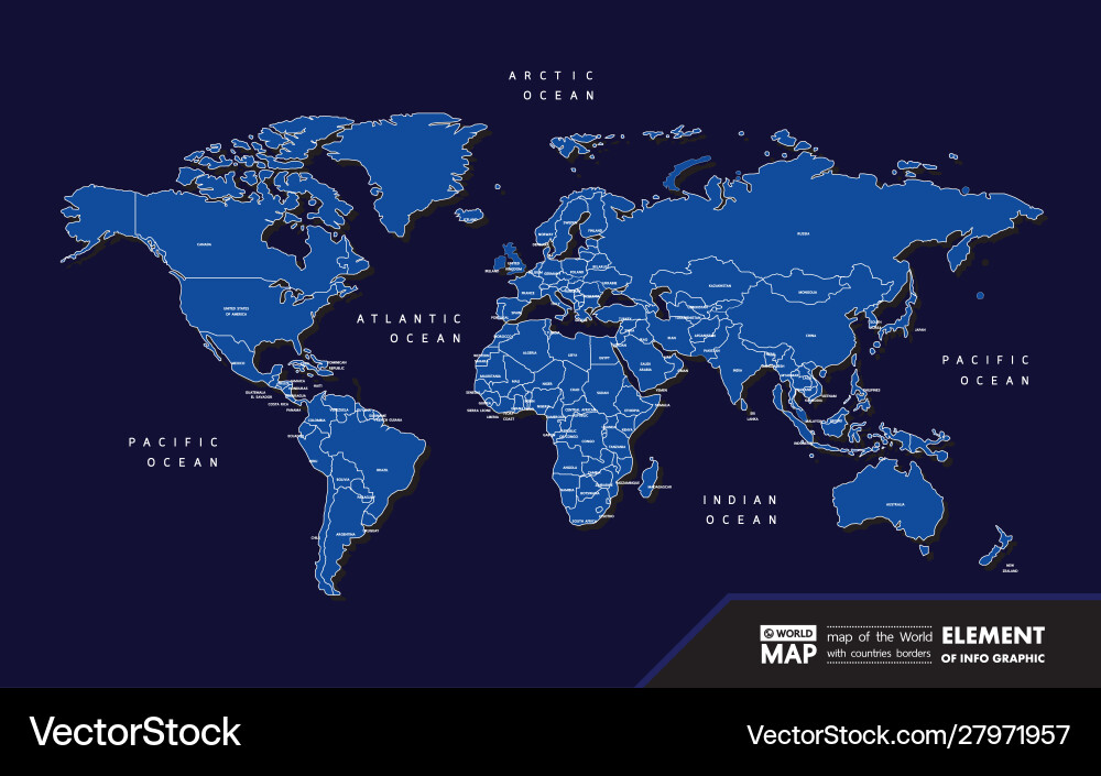 World map graphic element Royalty Free Vector Image