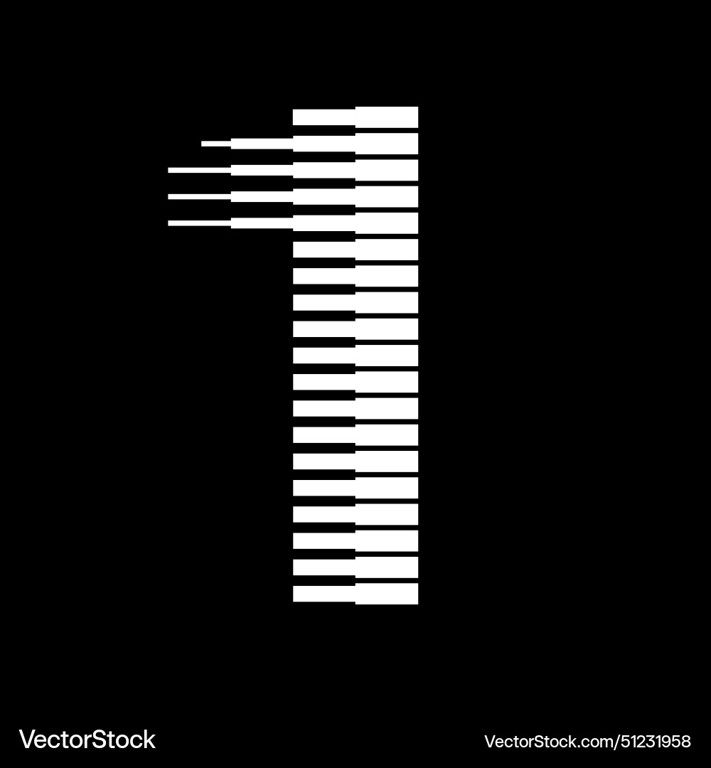 1 number lines logo icon Royalty Free Vector Image