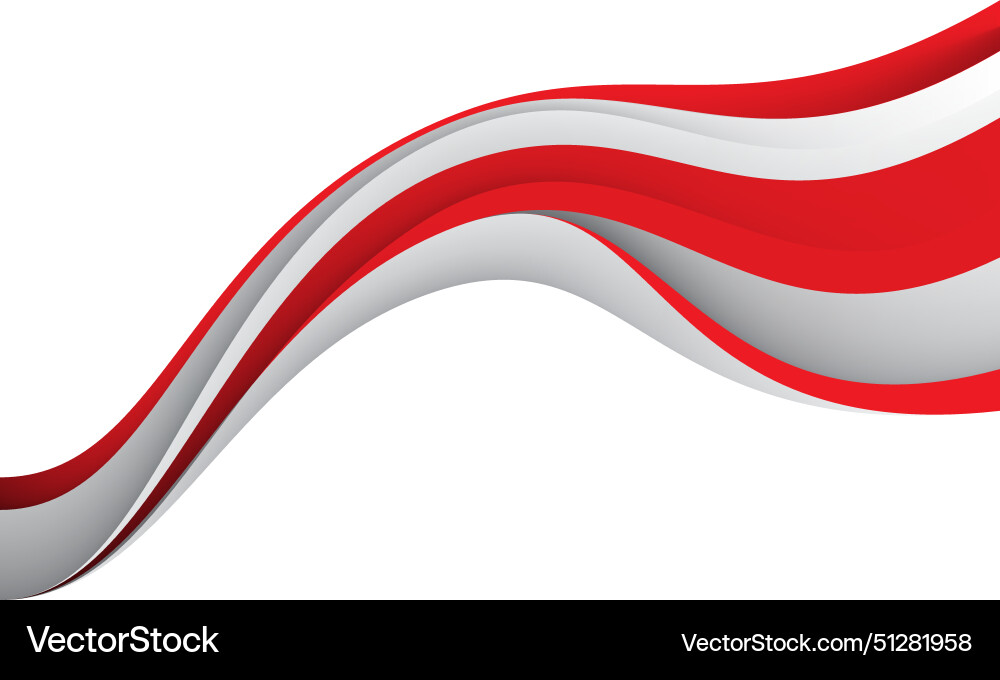 Abstract red curve shadow overlap on white design Vector Image