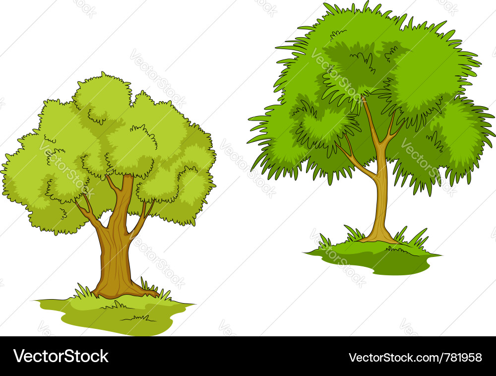 Green trees Royalty Free Vector Image - VectorStock